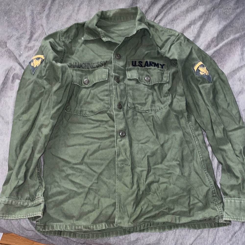 Us Army 1951 Cotten Field Shirt, Olive Green, Korean … - Gem